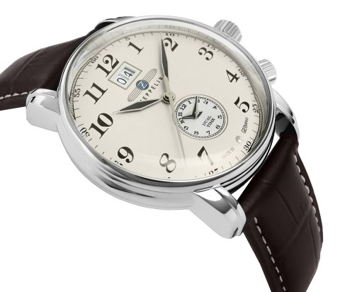Zegarek Męski ZEPPELIN LZ127 Graf Zeppelin Dual Time 7644-5 + BOX ...